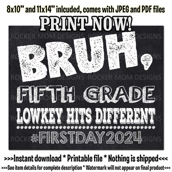 5th Grade Sign - Etsy