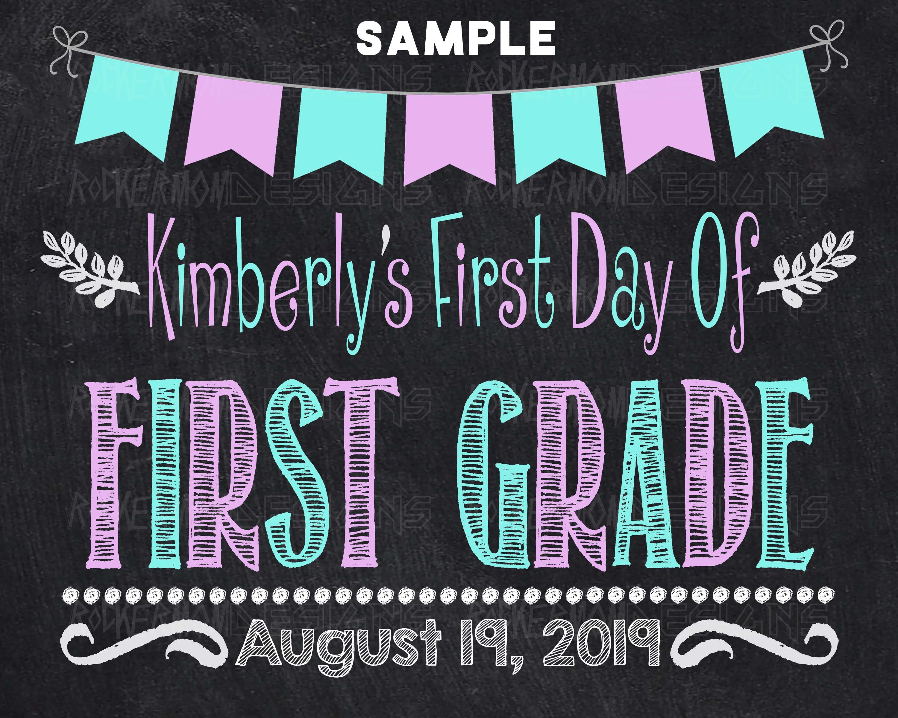 First Day of School Sign Printable Back to School Sign - Etsy Canada
