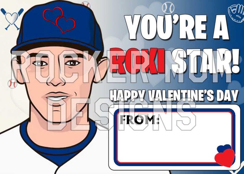 Dodger Baseball Valentines, PRINTABLE Baseball Valentine Cards, Los ...