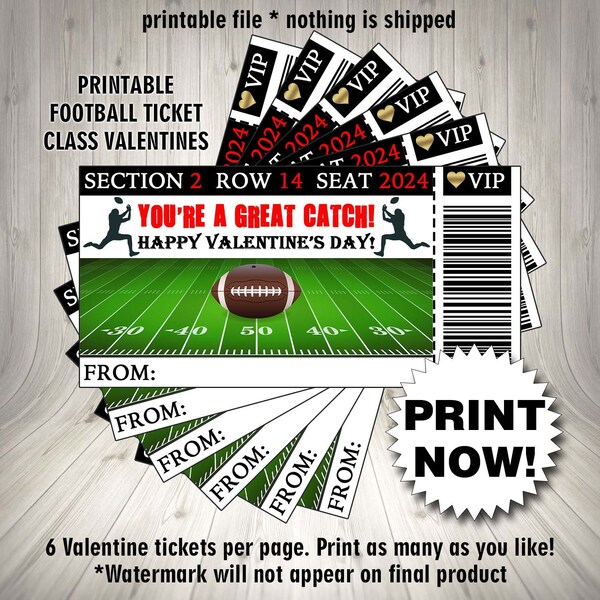 Football Valentine - Etsy
