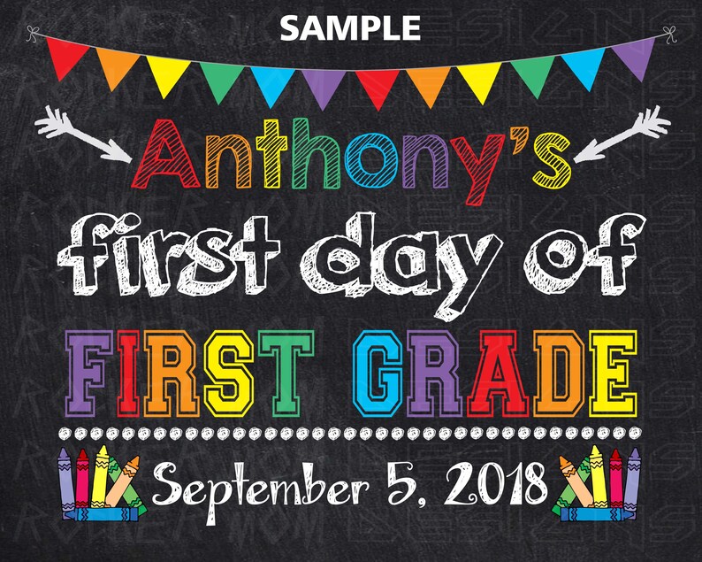 First Day of School Sign Back to School Sign First Day of - Etsy
