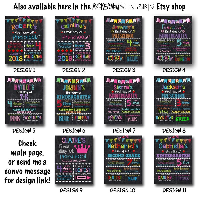 First Day of School Sign Back to School Sign First Day of - Etsy