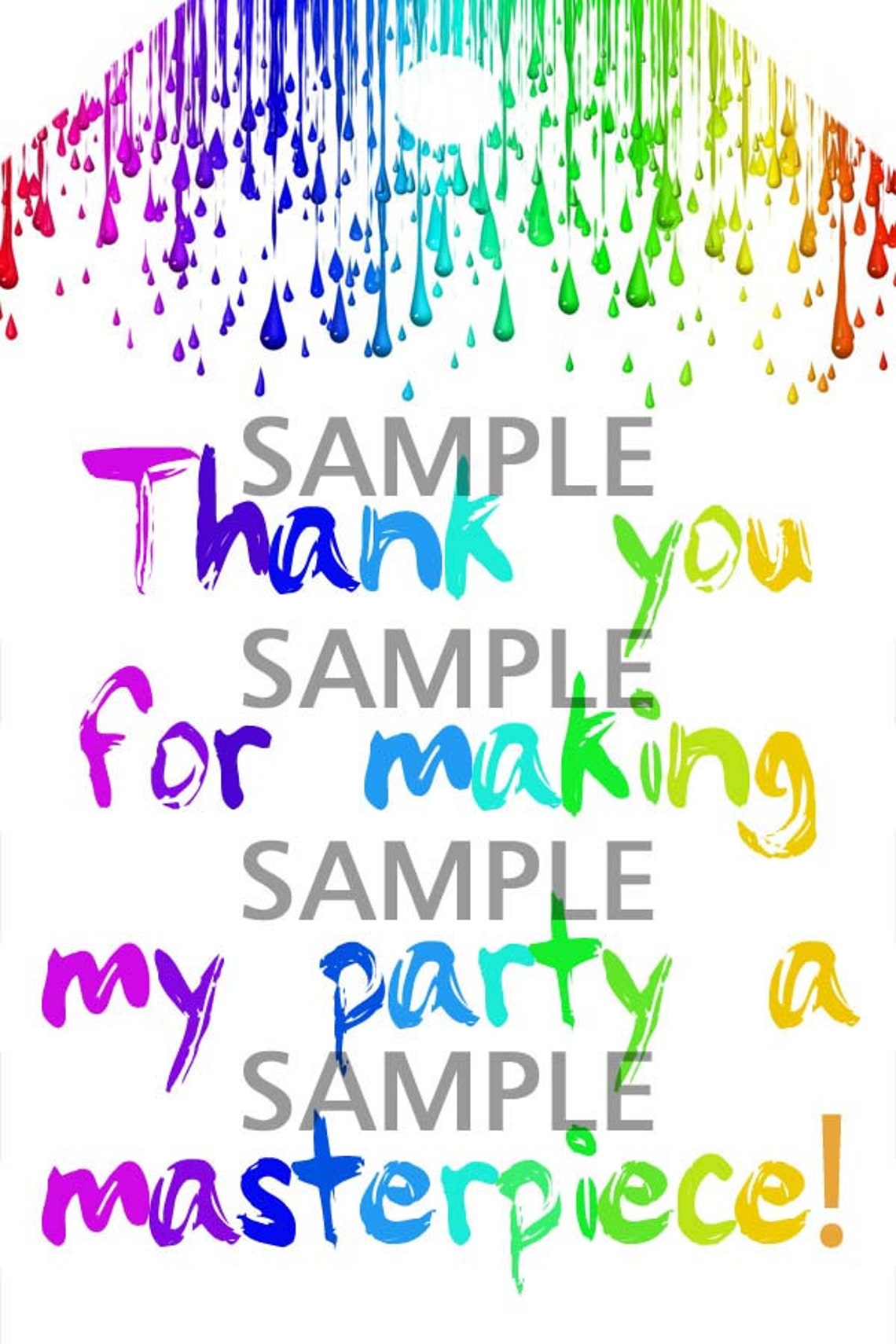 Painting Party Favor Tags Printable Art Party Loot Bag Tags | Etsy