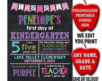 First Day of School Sign, Kindergarten Sign, Mermaid School Sign ...
