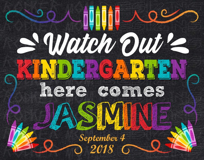 First Day Of Daycare Sign Daycare Sign Watch Out Grade Sign Etsy