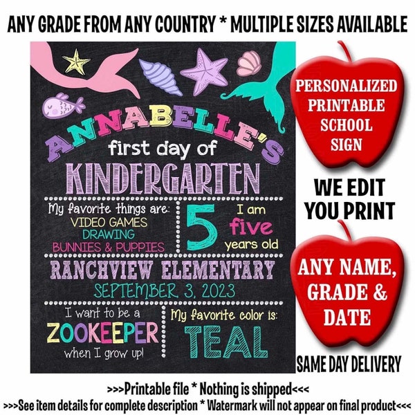 School Mermaid - Etsy