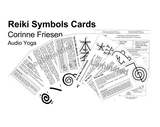 Reiki Symbols Cards - Etsy