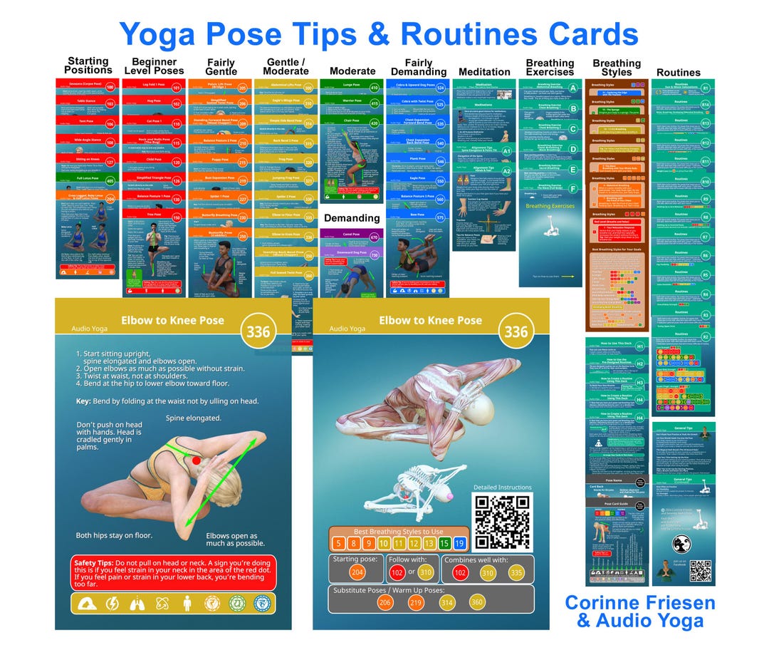 Yoga Pose Tips & Routines Cards - Etsy