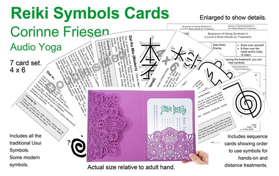 Reiki Symbols Cards 7 Card Set Usui Traditional & Some - Etsy