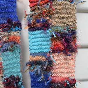 Scarf, Scarves, Patchwork Scarf, Handknit Scarf, Boho, OOAK, Multi ...