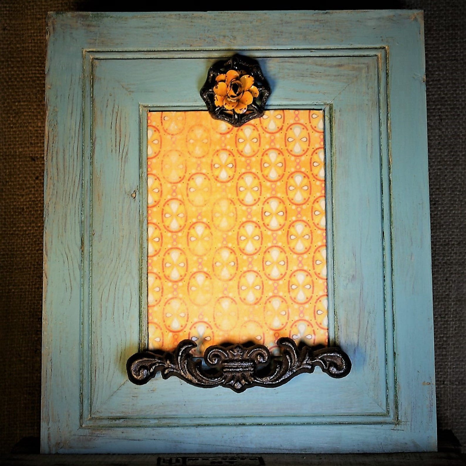 Reclaimed Wood Teal Picture Frame - Etsy