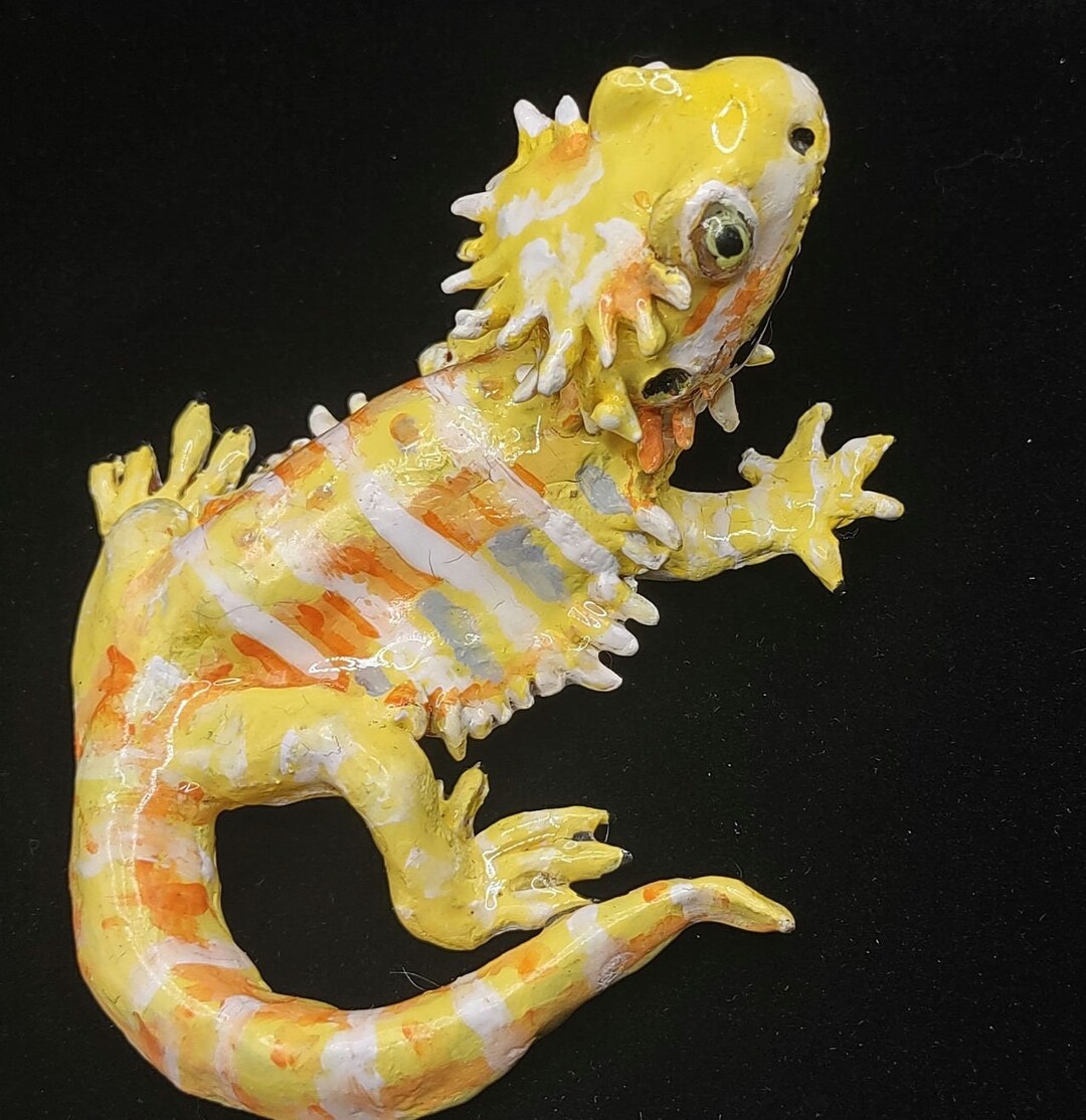 Citrus Bearded Dragon Figure Bearded Dragon Art Bearded Dragon Statuee ...
