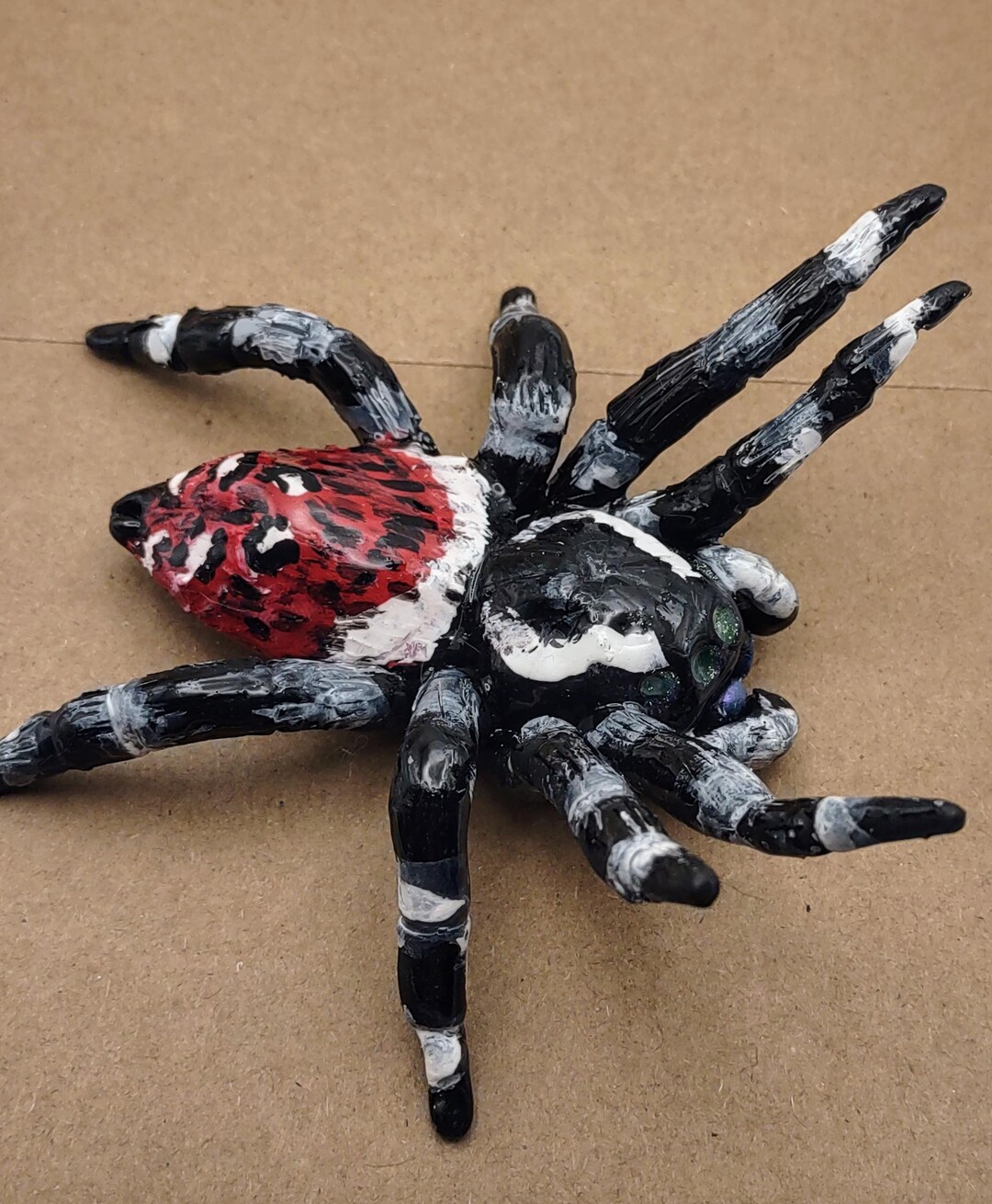 Red Backed Jumping Spider-jumping Spider -spider Art- Spider Desk Art ...