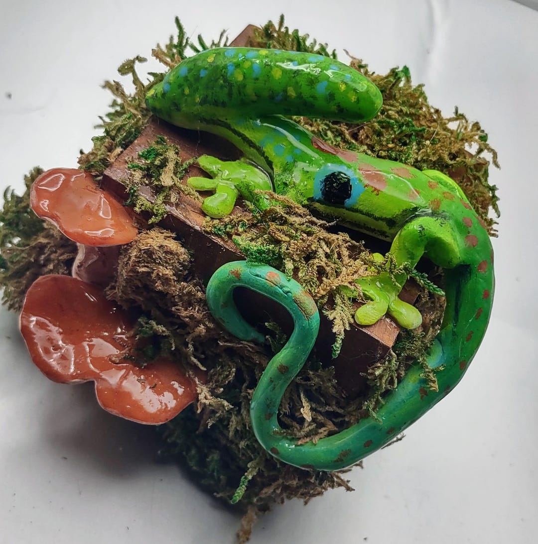 Handsculpted and Hand Painted Xenomorph Figure|peacock Day Gecko Hybrid ...