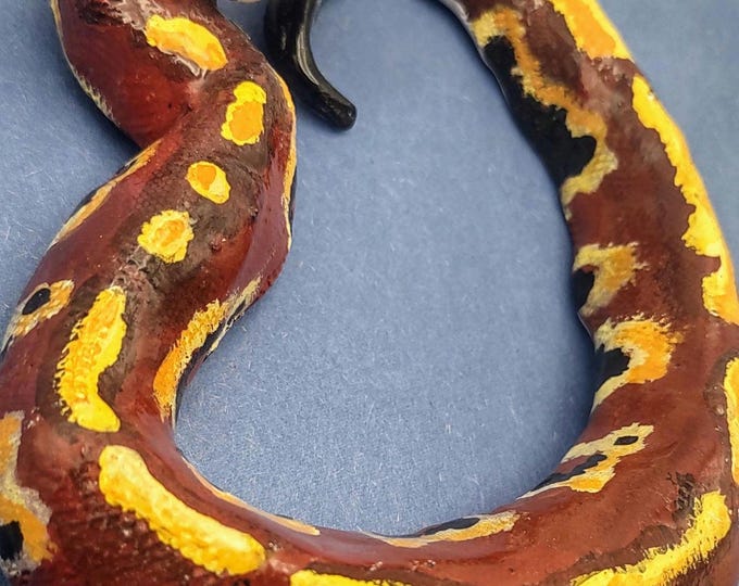 Blood Python Figure- Blood Python Art- Handmade- Blood Python Desk Art ...