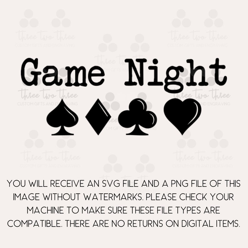 Digital Download: Game Night SVG, PNG Files - Etsy