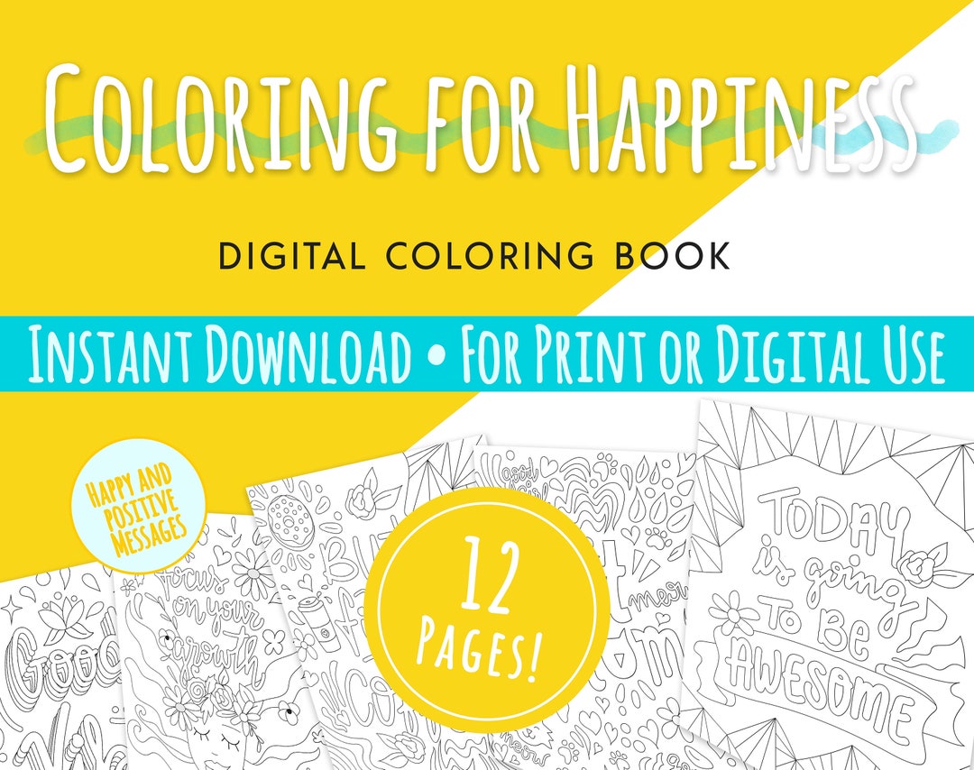 Coloring Book Pages Digital Coloring Printable Download Coloring Book ...