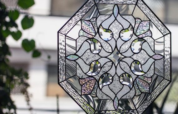 Small stained glass window panels store
