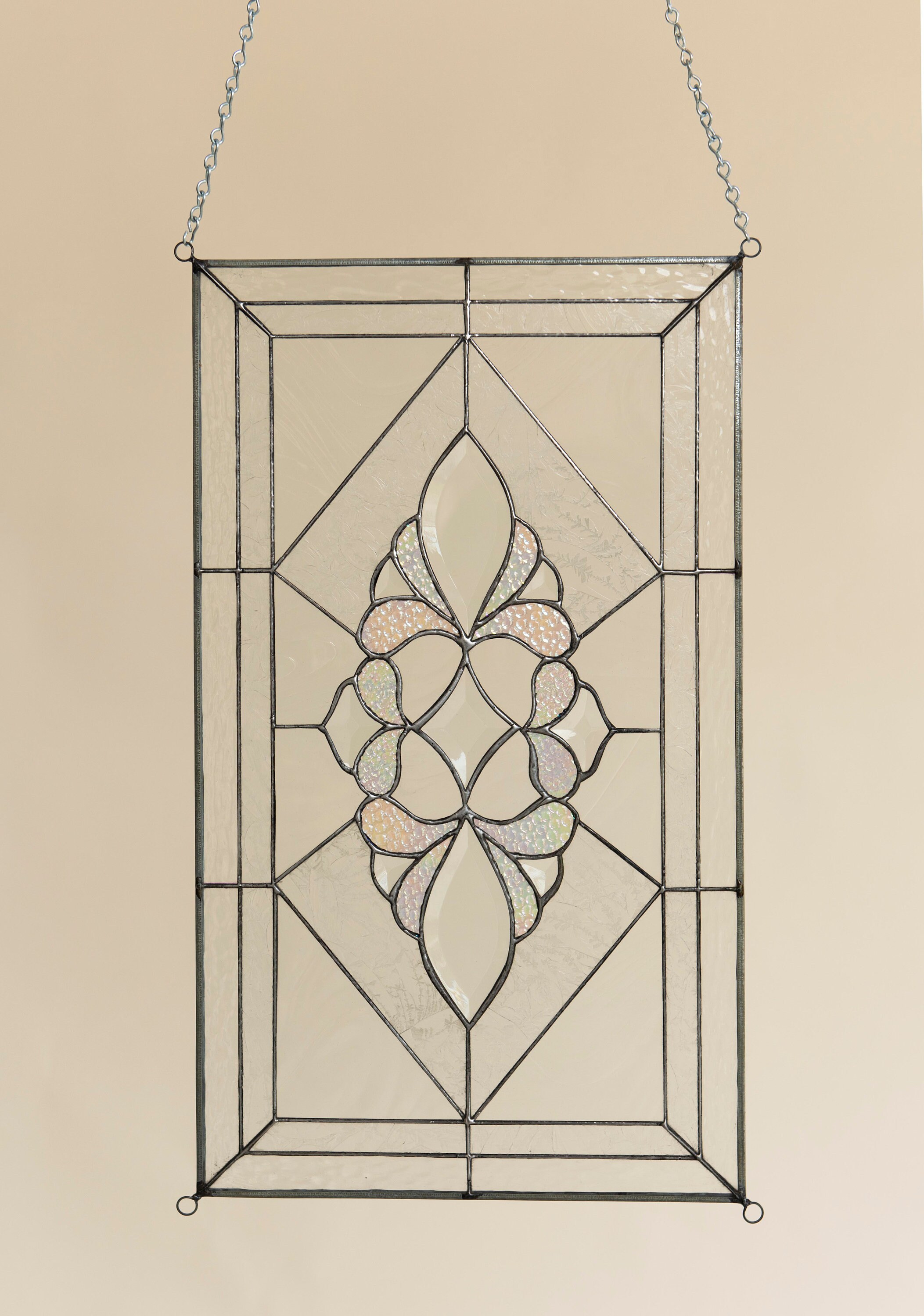 Tiffany Style Stained Glass Window Panel RV Clear Beveled - Etsy Canada