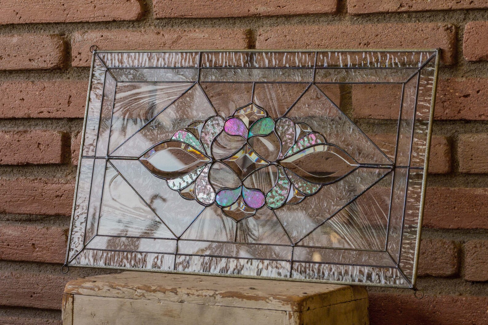 Tiffany Style Stained Glass Window Panel RV Clear Beveled - Etsy Canada