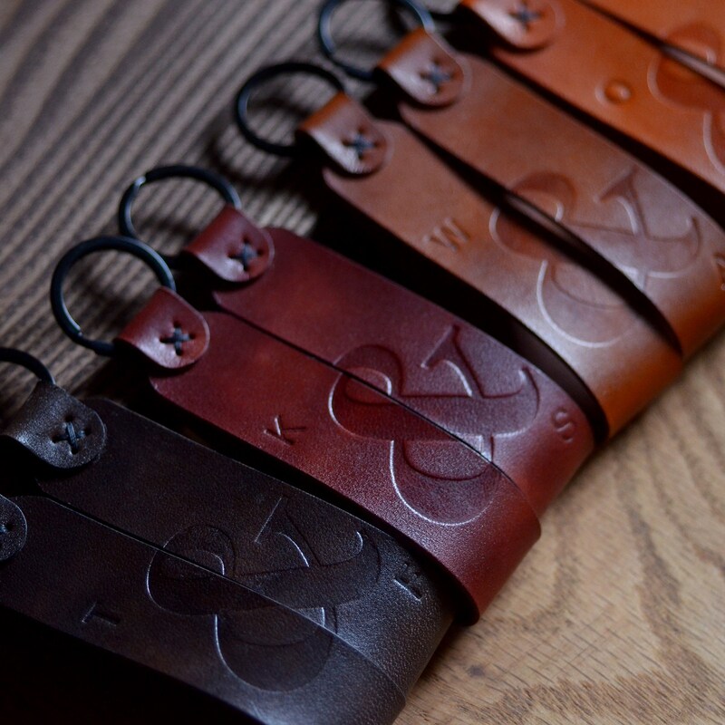 Leather Keyring - Etsy