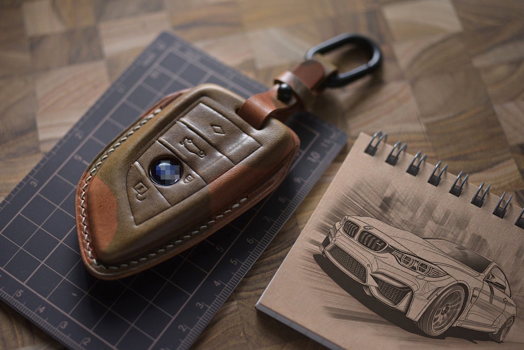 Key Fob Cover for BMW I4 Keys, BMW I4 Key Chain, Handcraft Leather Key ...