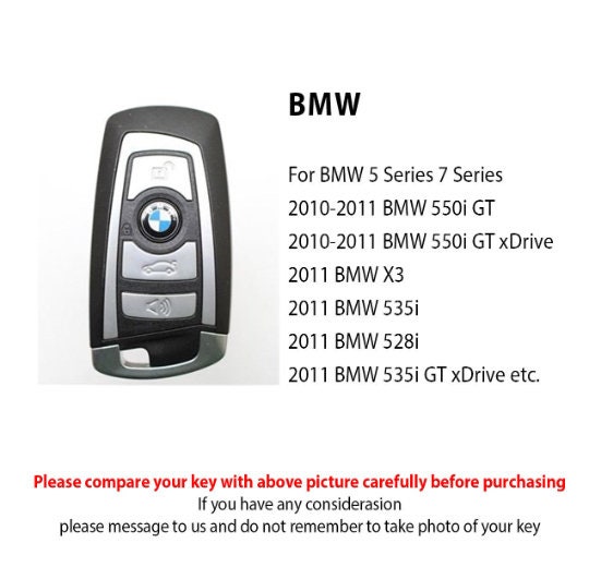 BMW 5 Series 7 Series X3 550i 535i 528i 535i KEY CASE Car | Etsy