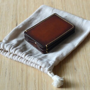 Leather Simple Wallet Leather Card Case Leather Compact - Etsy