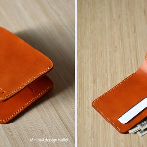 Leather Simple Wallet, Minimal Leather Wallet, Simple Wallet, Minimal ...