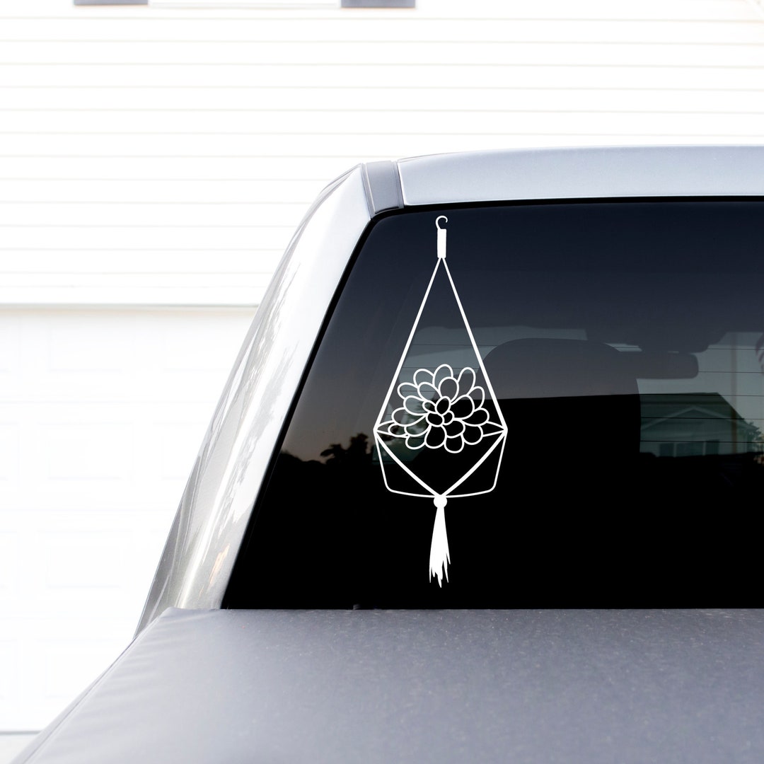 Hanging Plant Car Decal Plant Decal Sticker - Etsy