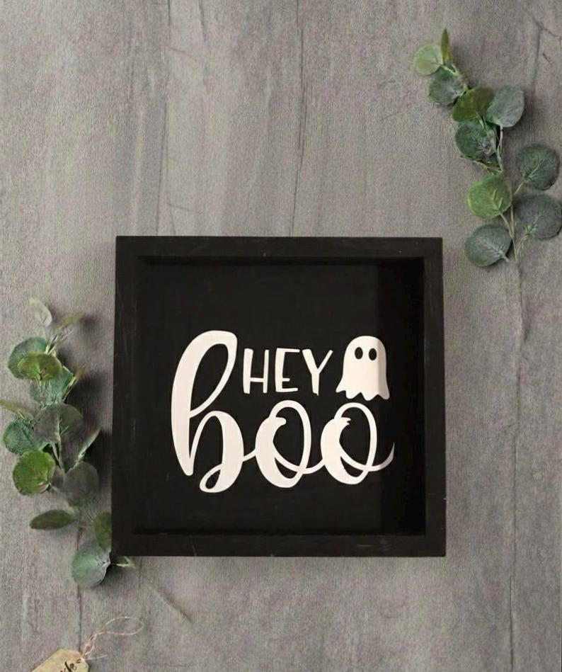 Hey Boo Sign - Etsy