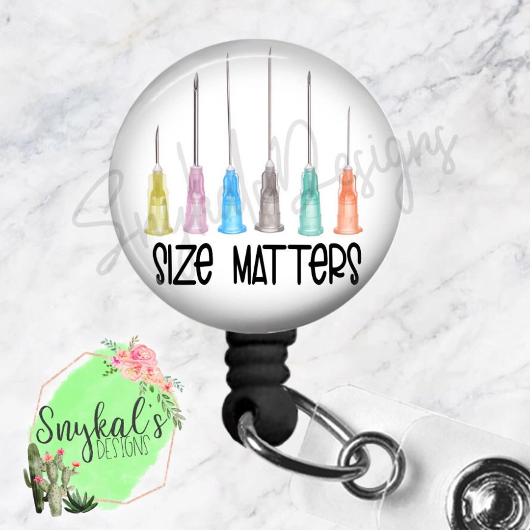 Custom Button Badge Reel - Size Matters - Etsy