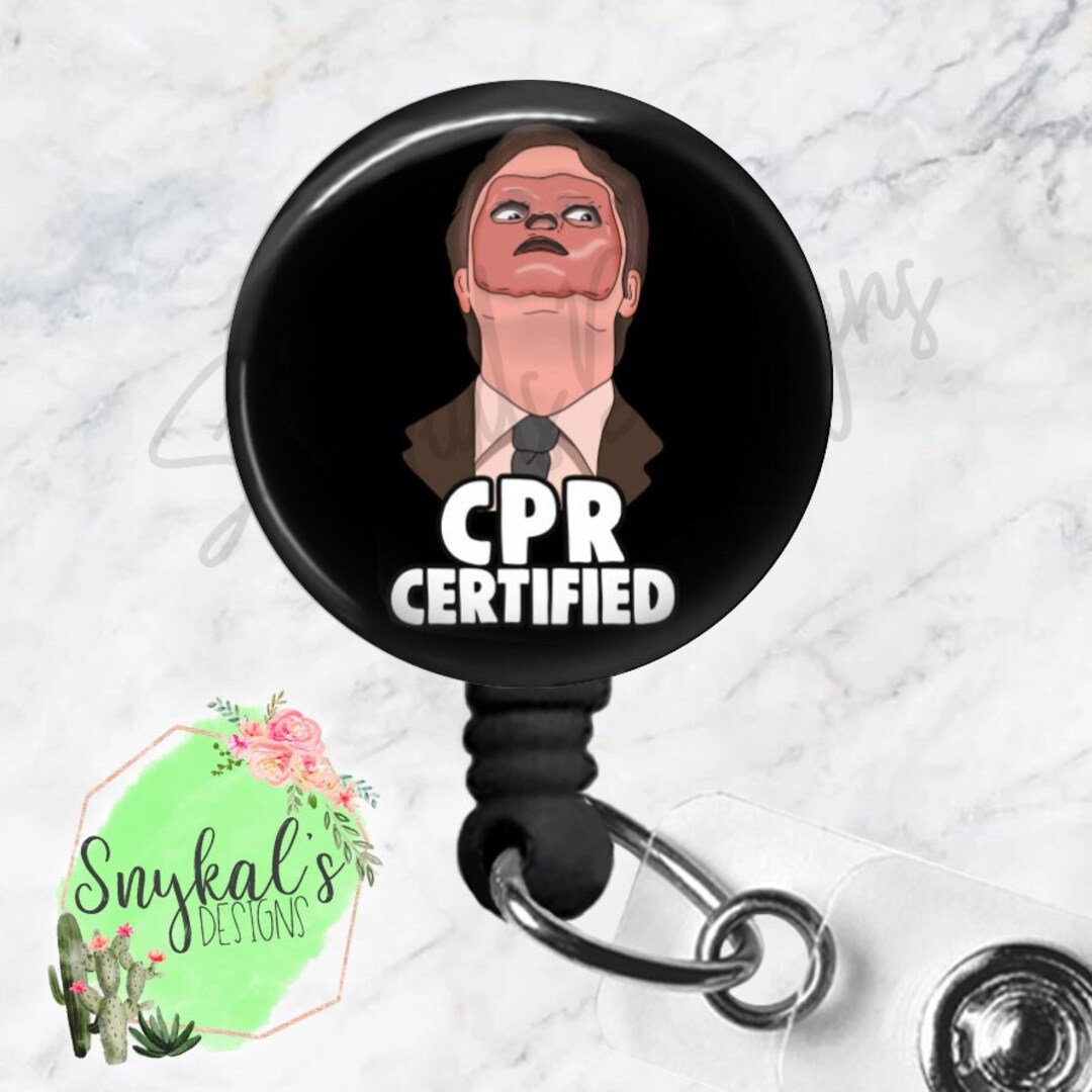 Custom Button Badge Reel CPR Certified - Etsy