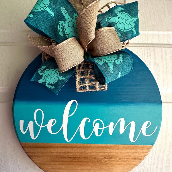 Beachy Welcome Sign - Etsy