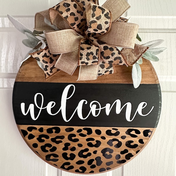 Leopard Door Hanger - Etsy