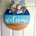 Beach Welcome Sign Door Hanger Wood Sign Welcome - Etsy