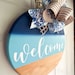 Beach Welcome Sign Door Hanger Wood Sign Welcome - Etsy