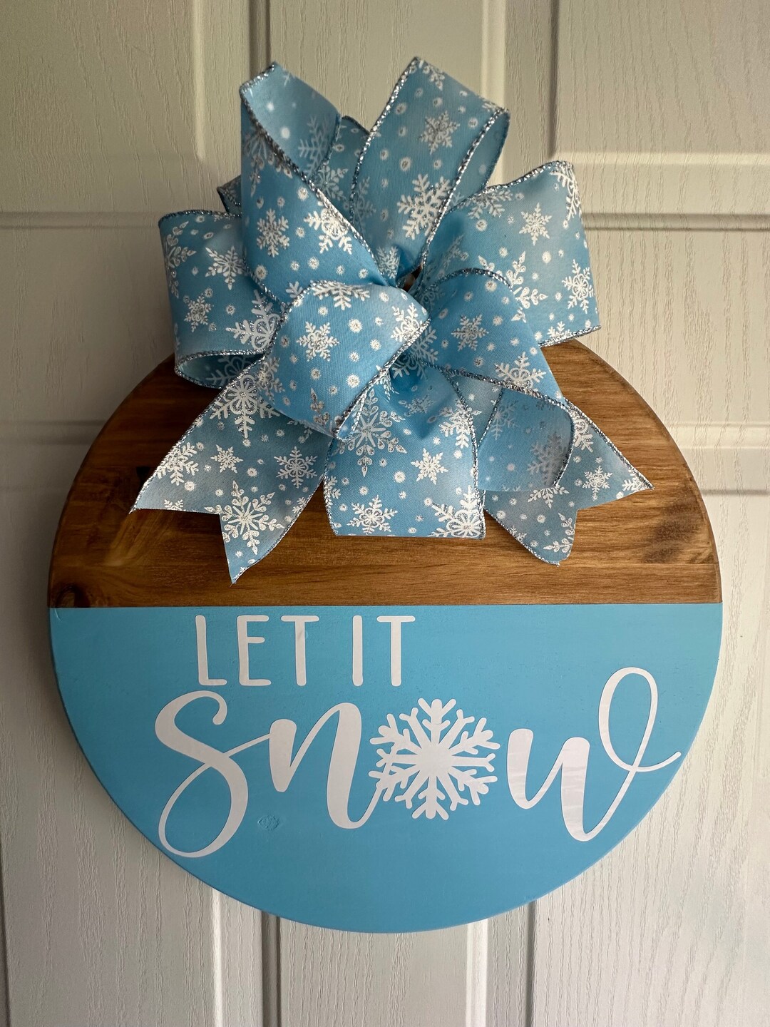 Let It Snow | Winter | Cold | Snow | Welcome Sign | Door Hanger | Wood ...