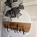 Winter Cold Snow Welcome Sign Door Hanger Wood Sign - Etsy