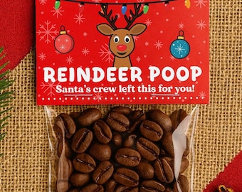 Reindeer Poop Christmas Gag Gift – Funny Stocking Stuffer, Secret Santa ...