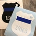 Personalized Police Badge W/ Thin Blue Line With Badge Number Decal ...
