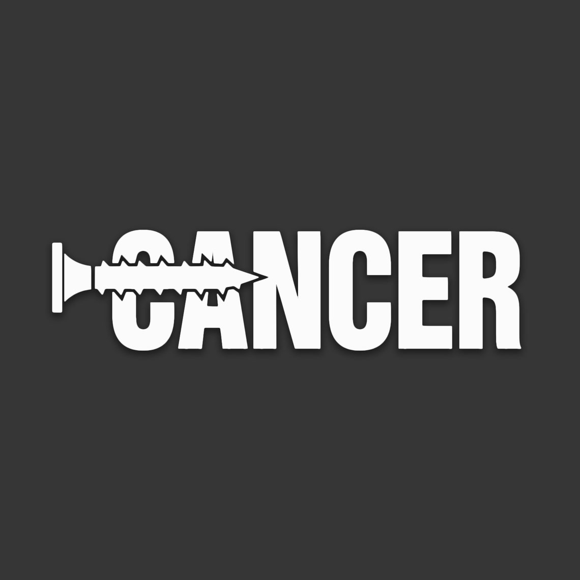 Screw Cancer Sticker Window Decal - Choose Your Color Fuck Cancer, F*ck ...