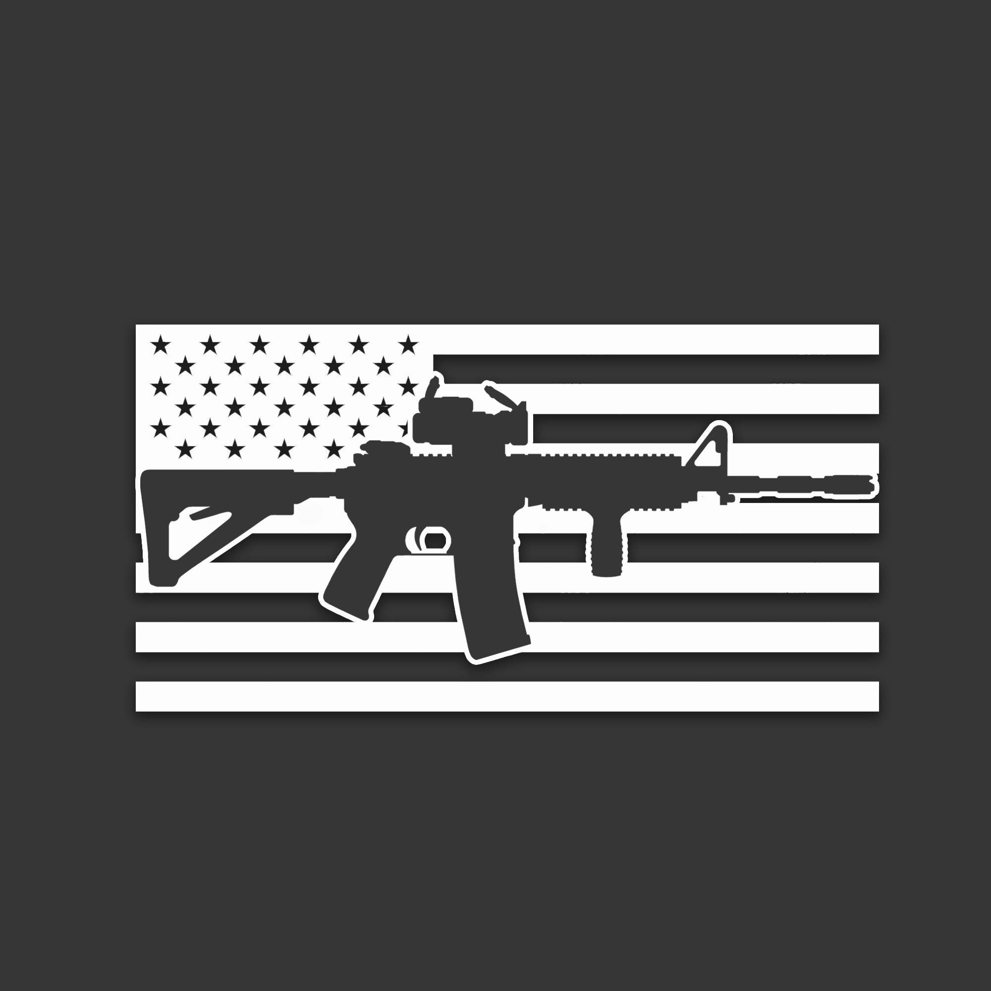 AR15 USA Flag Decal Sticker, AR 15 Sticker, Ar15 Sticker, Ar15 Decal ...