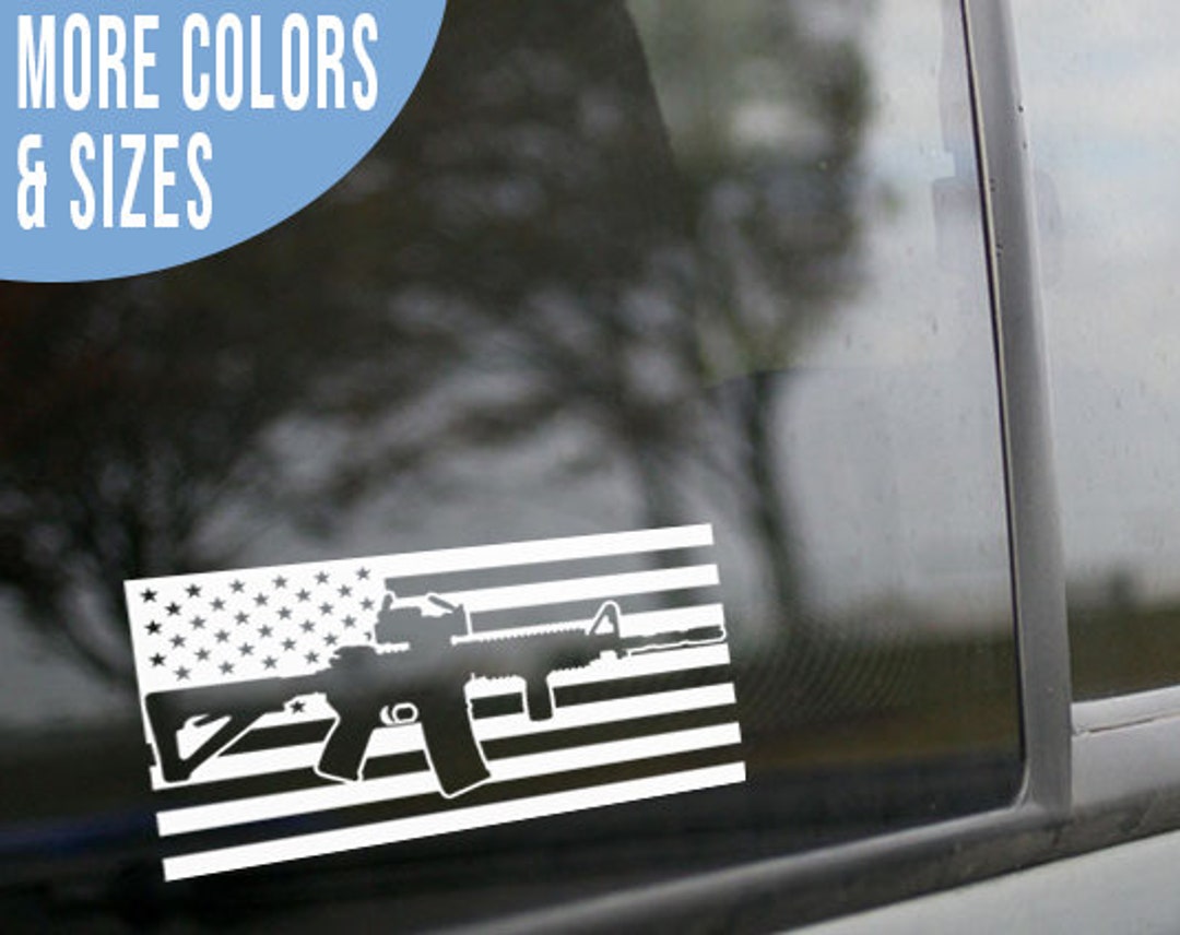 AR15 USA Flag Decal Sticker, AR 15 Sticker, Ar15 Sticker, Ar15 Decal ...