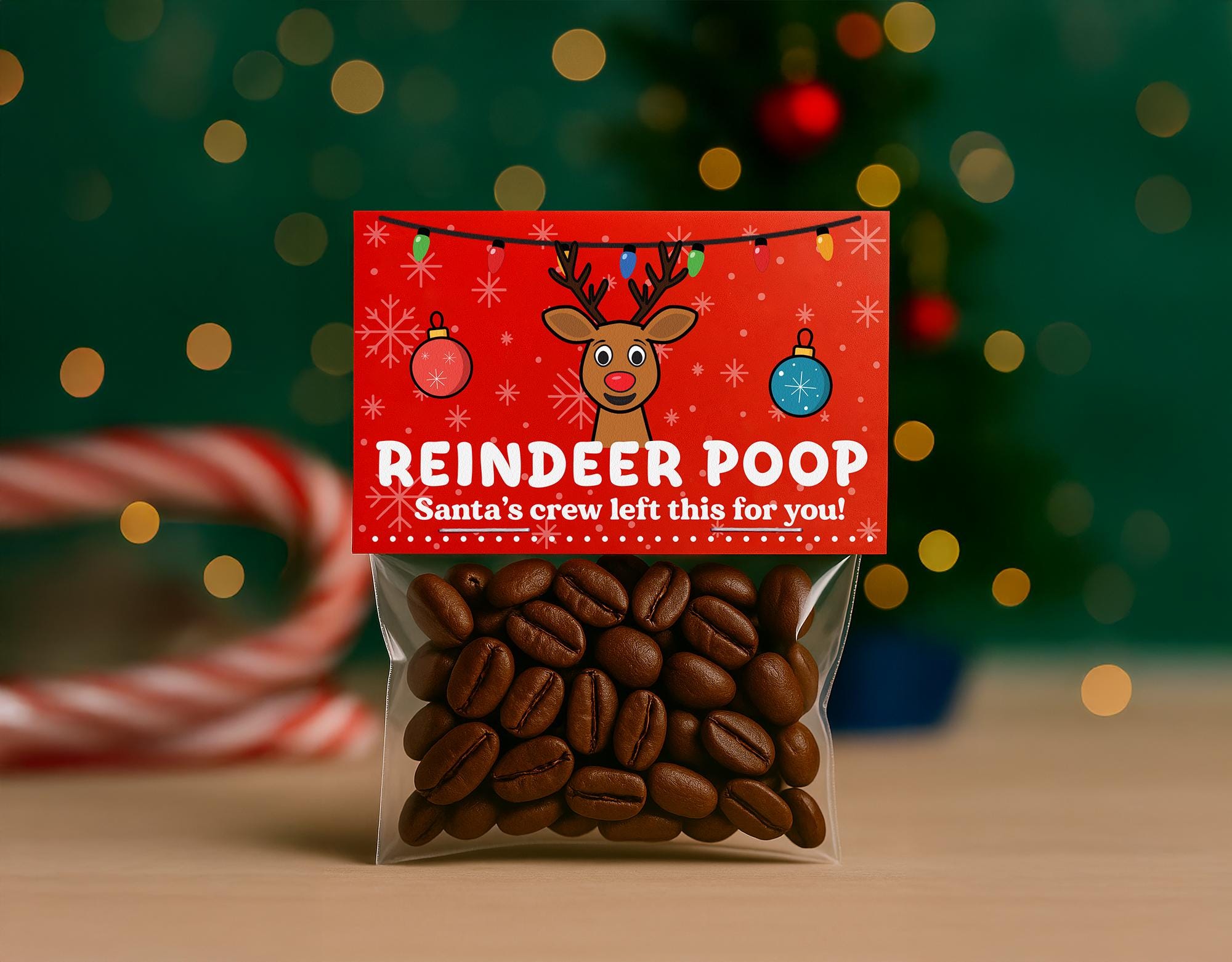 Reindeer Poop Christmas Gag Gift – Funny Stocking Stuffer, Secret Santa ...