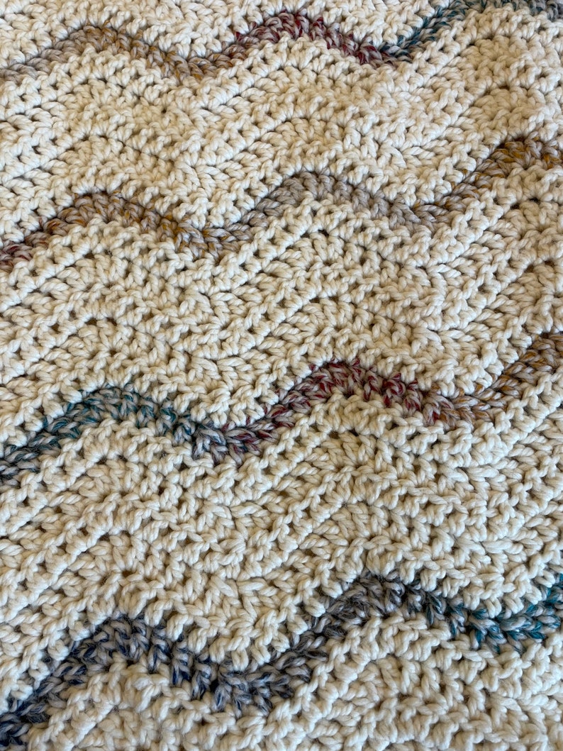 The Chunky Ripple Blanket - Etsy