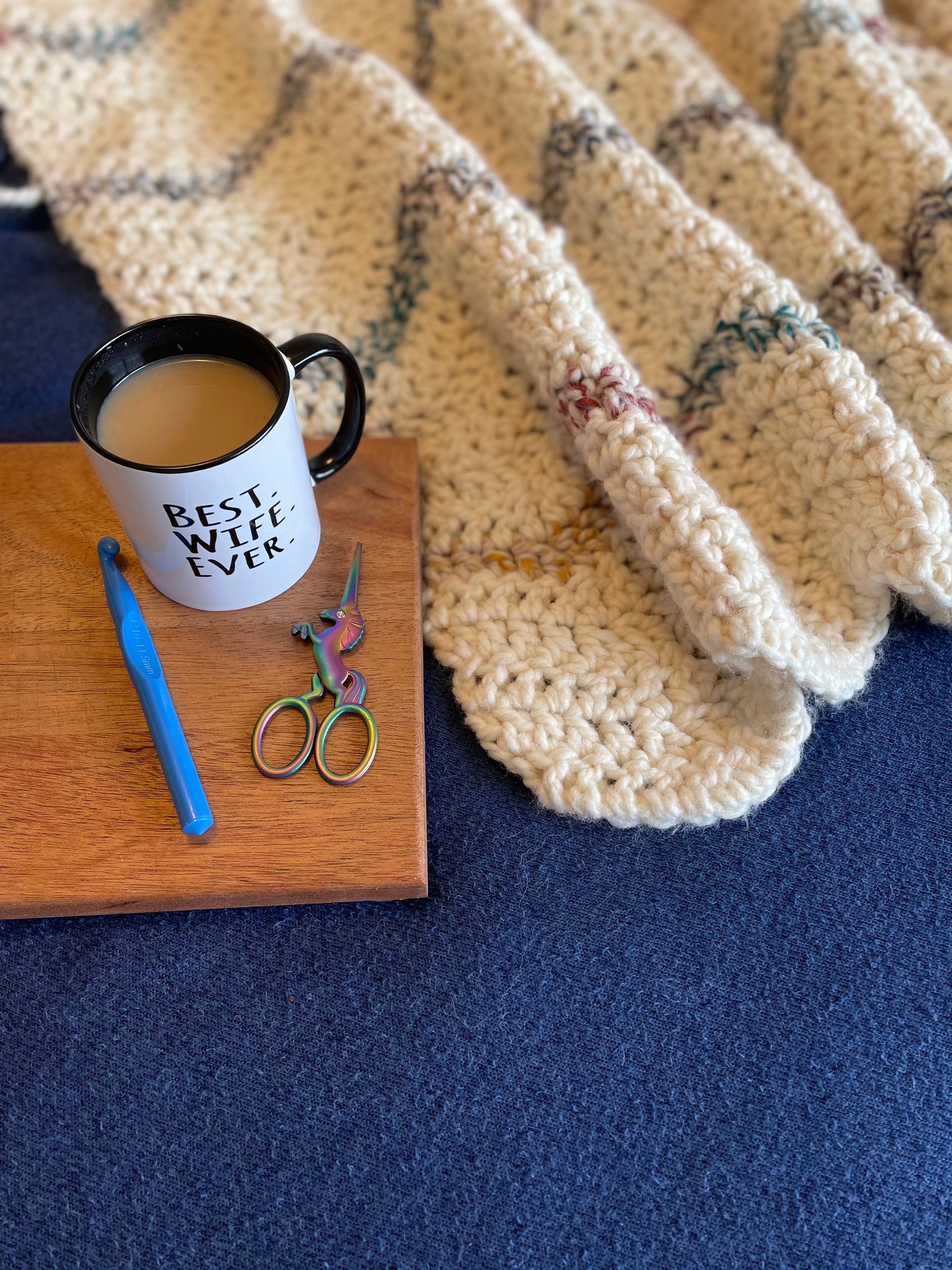 The Chunky Ripple Blanket - Etsy