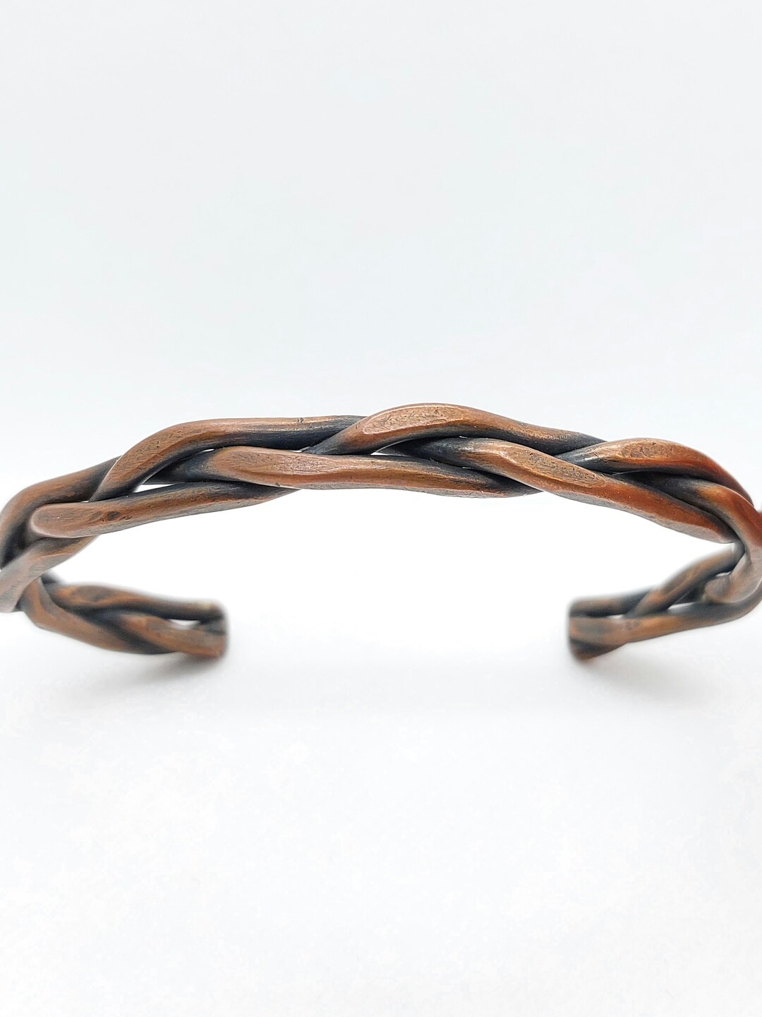Hammered Braided Copper Bracelet Extra-large Size Handmade Gift Ideas - Etsy UK
