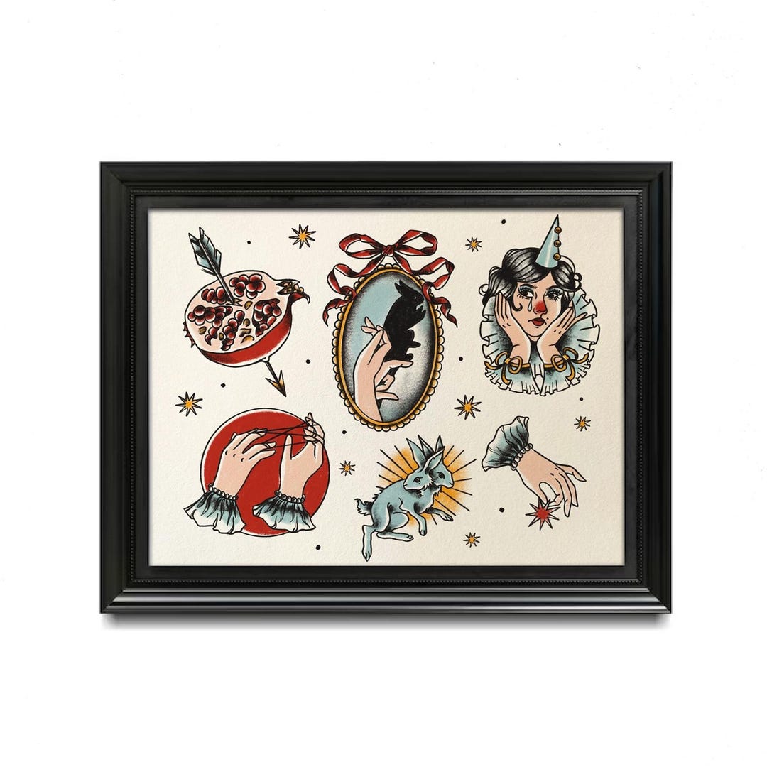 Vintage Circus Flash Sheet - Art Print - Etsy