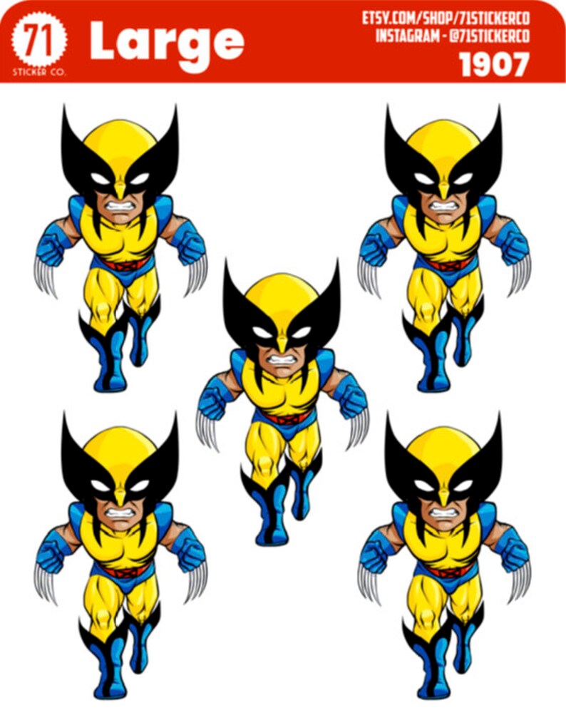 ANIMATED WOLVERINE Stickers | Etsy